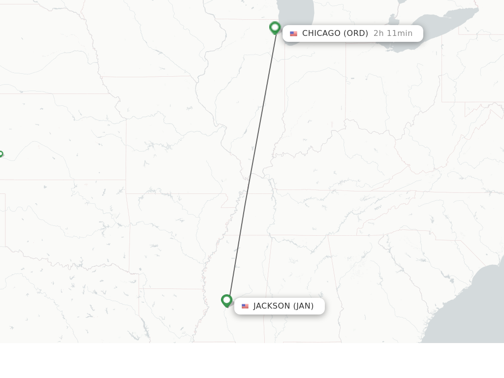 Direct (non-stop) flights from Jackson to Chicago - schedules ...