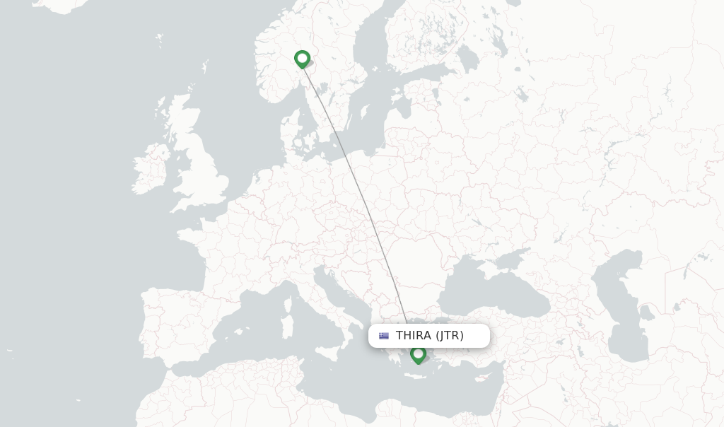 Norwegian Air flights from Thira, JTR - FlightsFrom.com