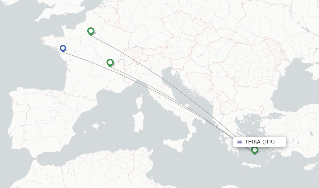 Transavia France flights from Thira, JTR - FlightsFrom.com