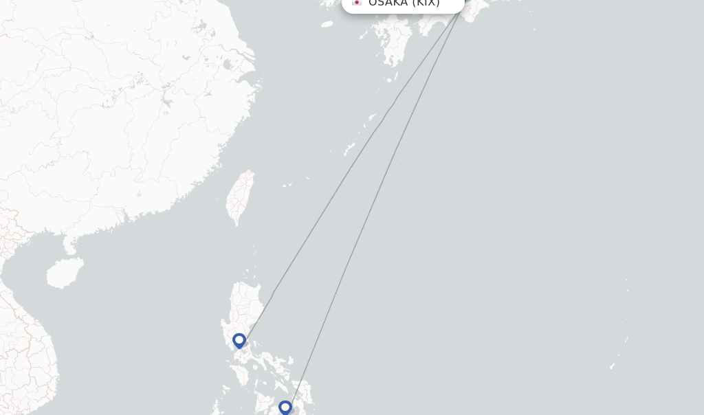 PAL flights from Osaka, KIX - FlightsFrom.com