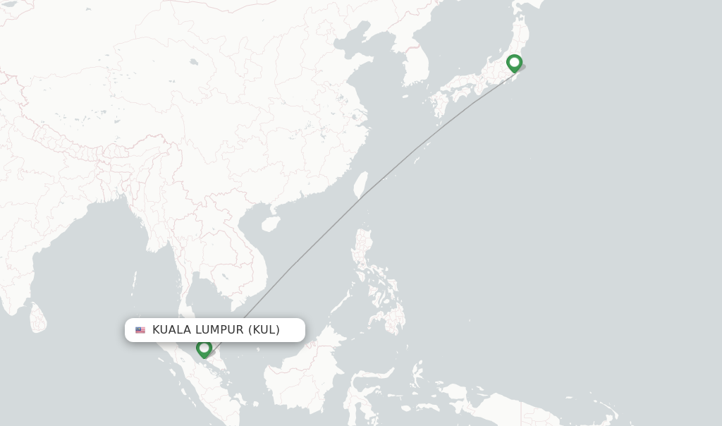 JAL flights from Kuala Lumpur, KUL - FlightsFrom.com