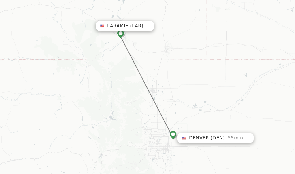 Direct (non-stop) flights from Laramie to Denver - schedules ...