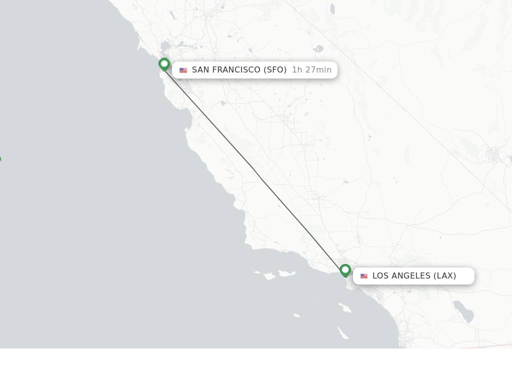 Direct non stop Flights From Los Angeles To San Francisco Schedules