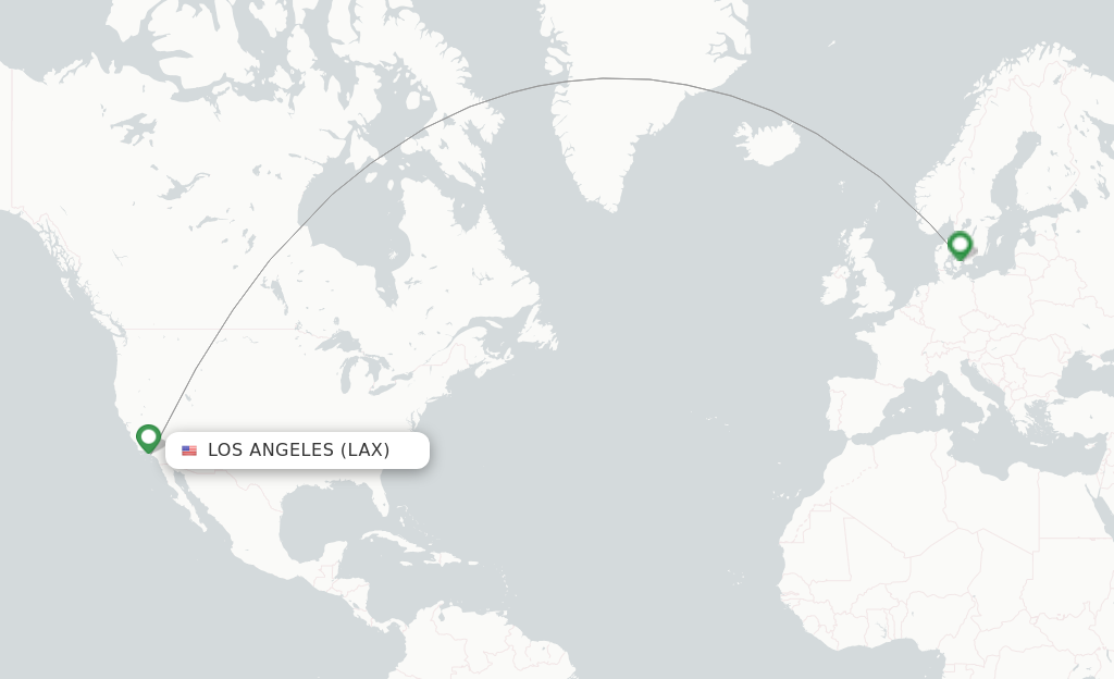 SAS flights from Los Angeles, LAX - FlightsFrom.com