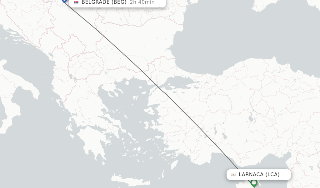 Direct (non-stop) flights from Larnaca to Belgrade - schedules ...