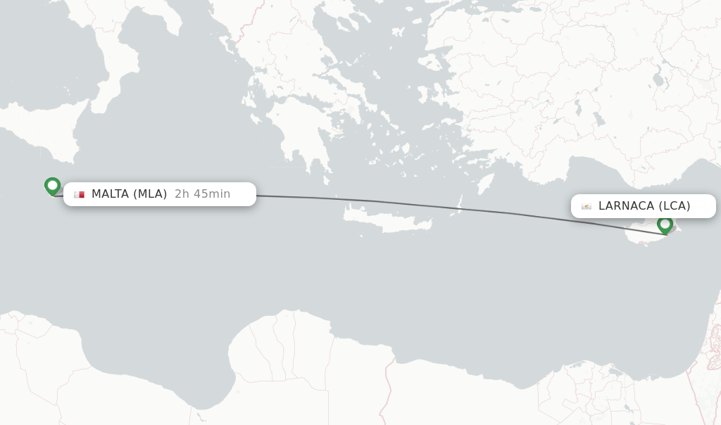 Direct (non-stop) flights from Larnaca to Malta - schedules ...
