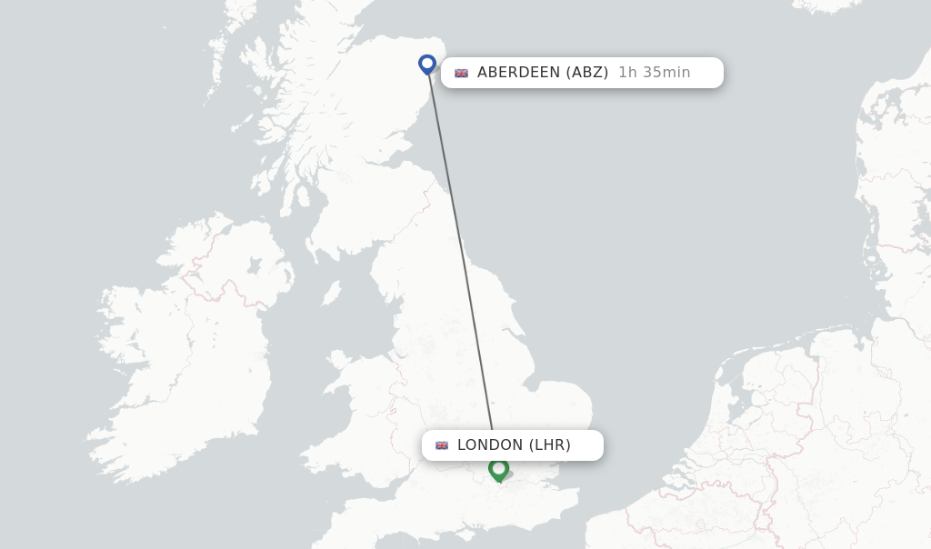 Direct (non-stop) flights from London to Aberdeen - schedules ...