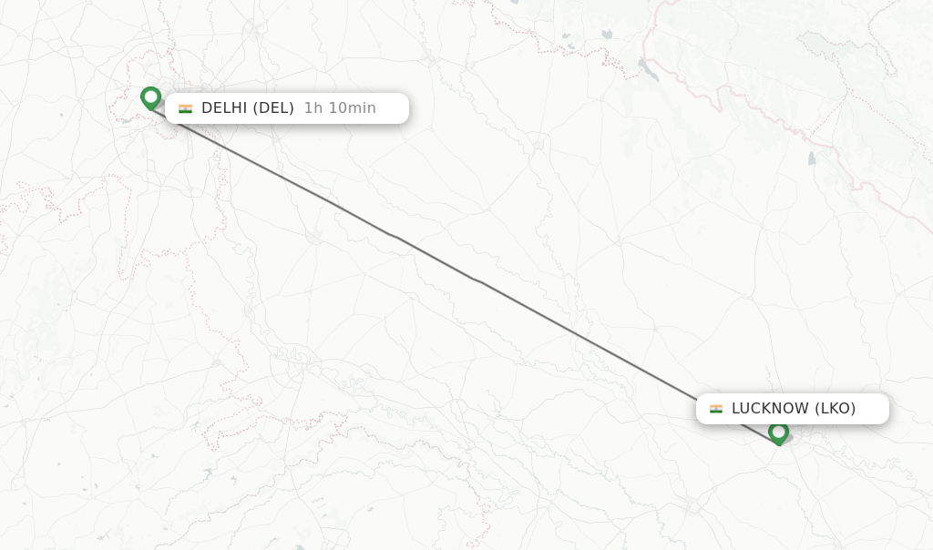 Direct (non-stop) flights from Lucknow to Delhi - schedules ...