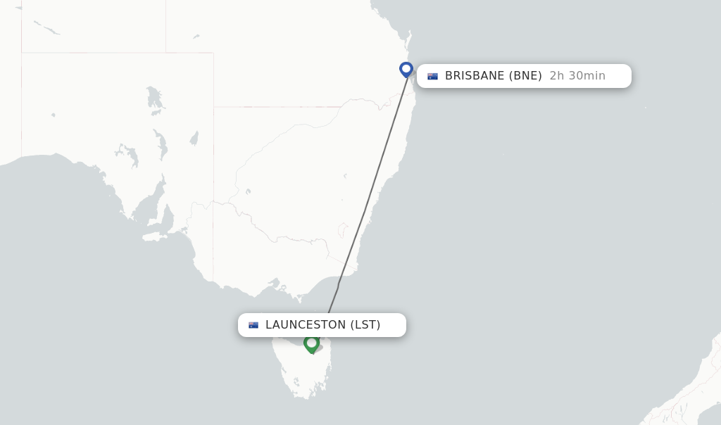 Direct (non-stop) flights from Launceston to Brisbane - schedules ...