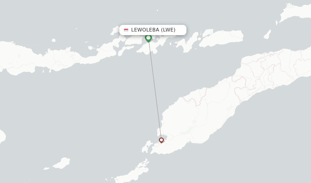 Direct (non-stop) flights from Lewoleba, Wunopito Airport (LWE ...