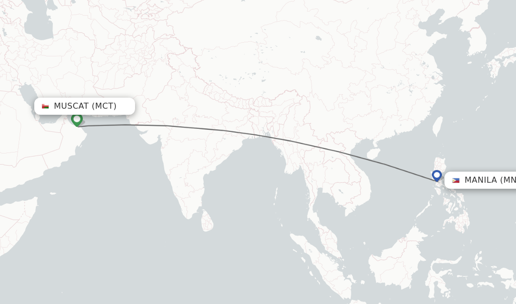 Oman Air Route Map Oman Air Flights From Trabzon, TZX
