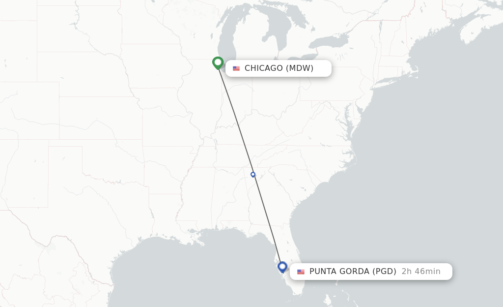 Direct (non-stop) flights from Chicago to Punta Gorda - schedules ...