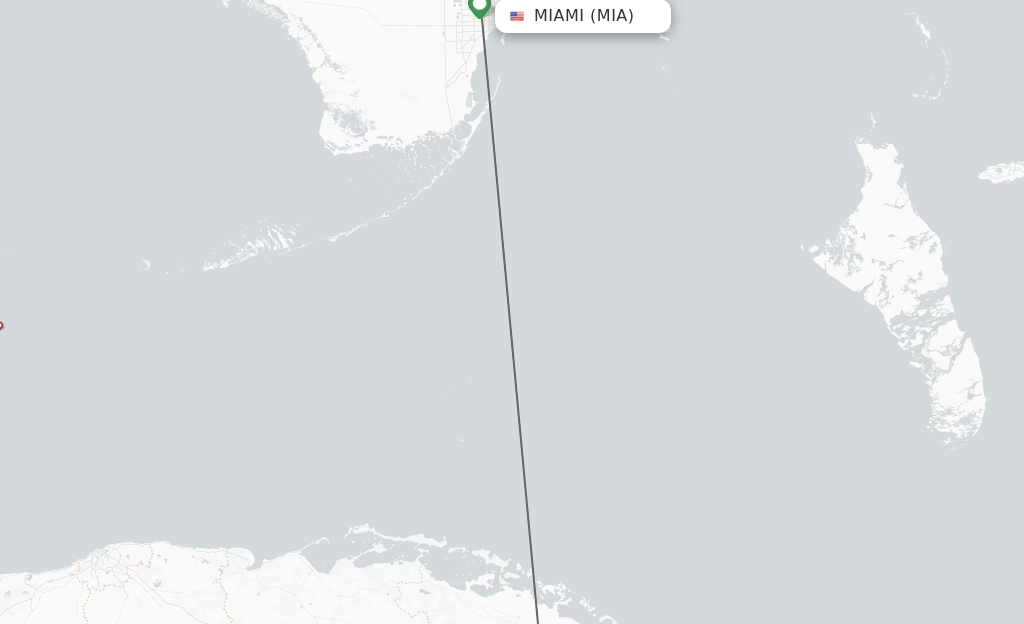 Direct (non-stop) flights from Miami to Santa Clara - schedules ...
