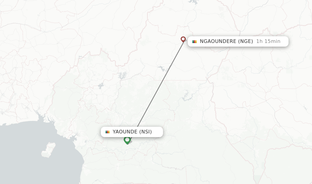 Direct (non-stop) flights from Yaounde to Ngaoundere - schedules ...