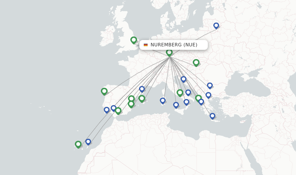 Ryanair flights from Nuremberg, NUE - FlightsFrom.com