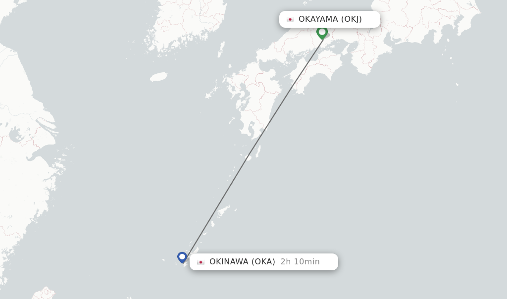 Direct (non-stop) flights from Okayama to Okinawa - schedules ...