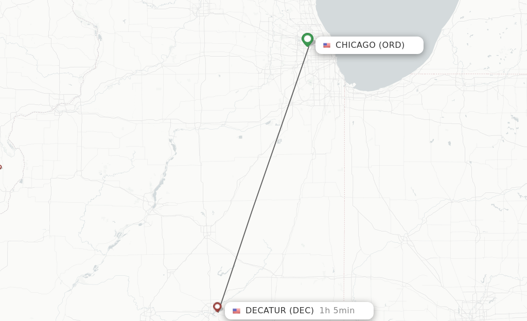 Direct (non-stop) flights from Chicago to Decatur - schedules ...