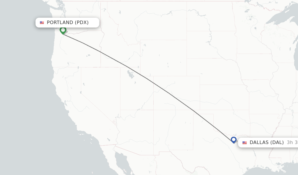 All scheduled direct flights from portland