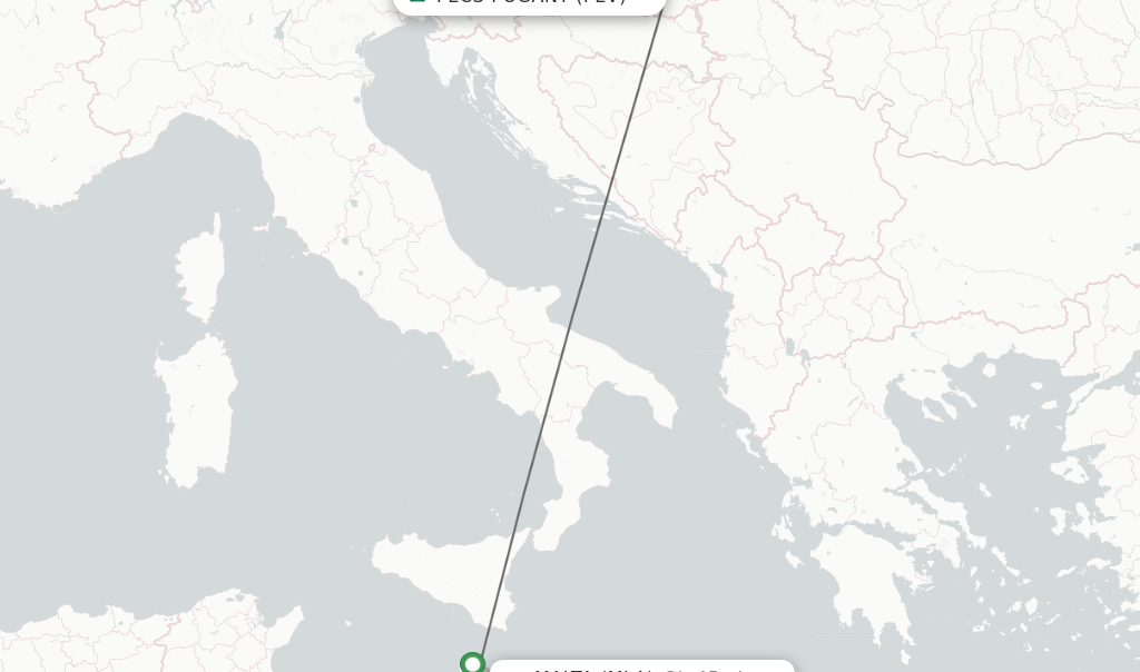 Direct (non-stop) flights from Pecs-Pogany to Malta - schedules ...