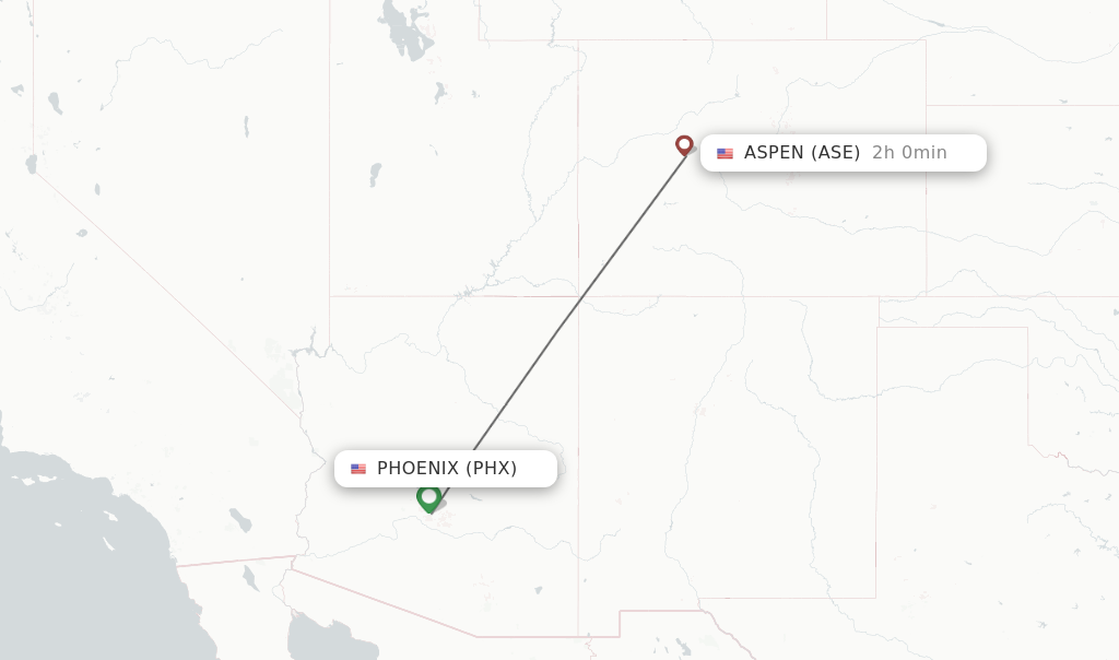 Direct (non-stop) flights from Phoenix to Aspen - schedules ...