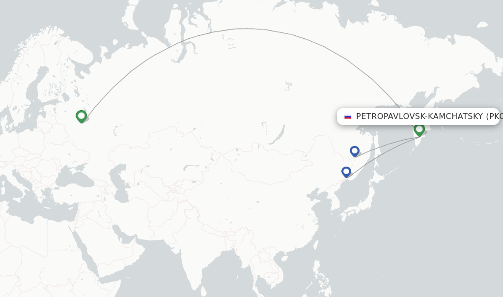Aeroflot flights from Petropavlovsk-Kamchatsky, PKC - FlightsFrom.com