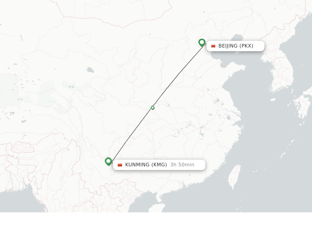 Direct (non-stop) flights from Beijing to Kunming - schedules ...