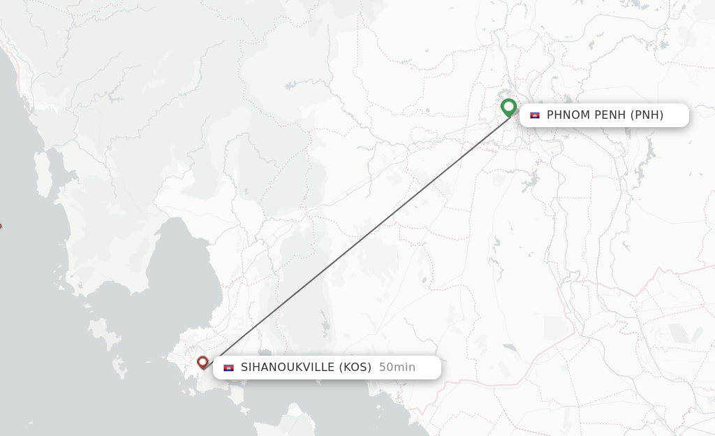 Direct (non-stop) flights from Phnom Penh to Sihanoukville - schedules ...