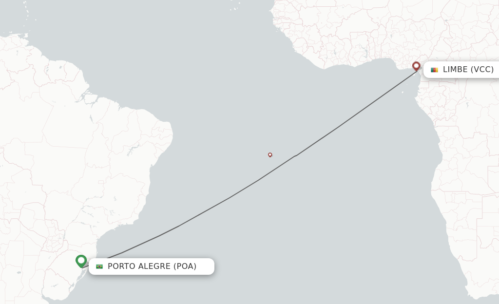 Direct (non-stop) flights from Porto Alegre to Vacaria - schedules ...