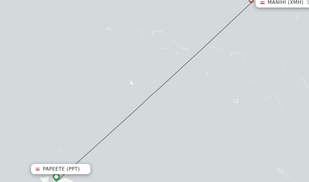 Direct (non-stop) flights from Papeete to Manihi - schedules ...