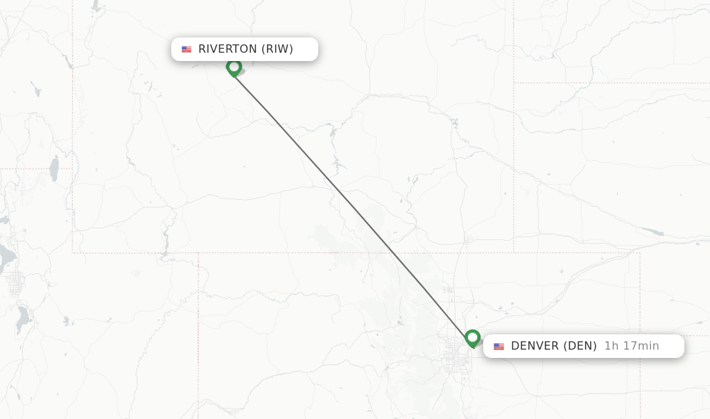 Direct (non-stop) flights from Riverton to Denver - schedules ...
