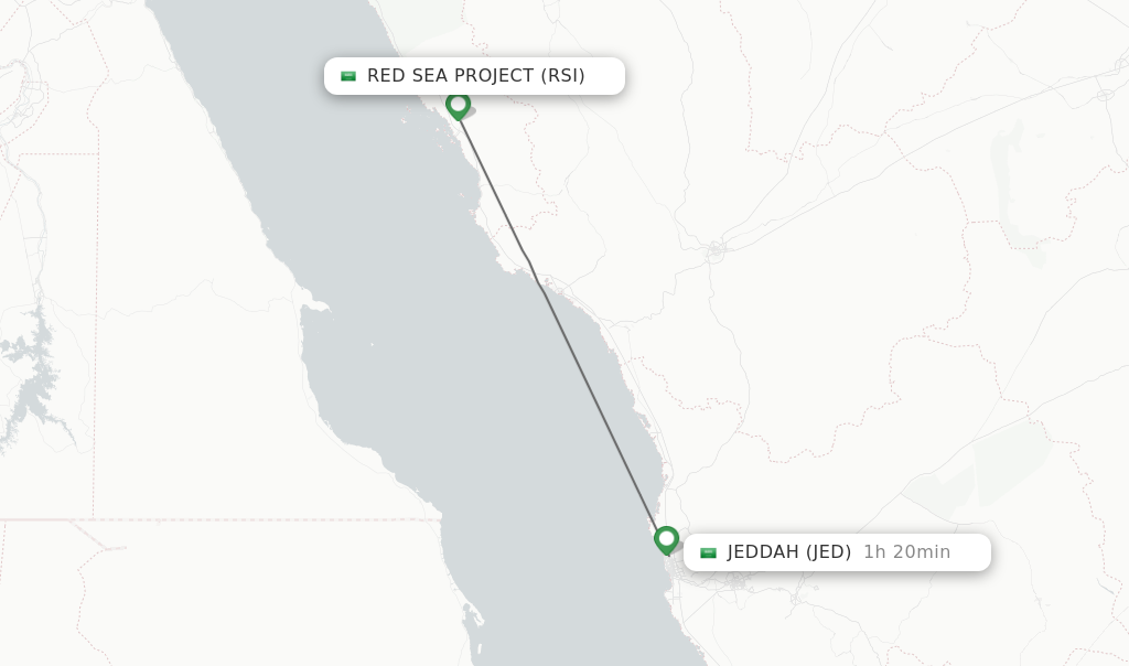 Direct (non-stop) flights from Red Sea Project to Jeddah - schedules ...