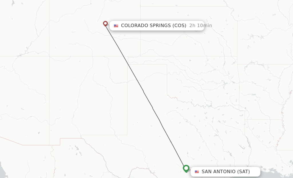 Direct (non-stop) flights from San Antonio to Colorado Springs ...