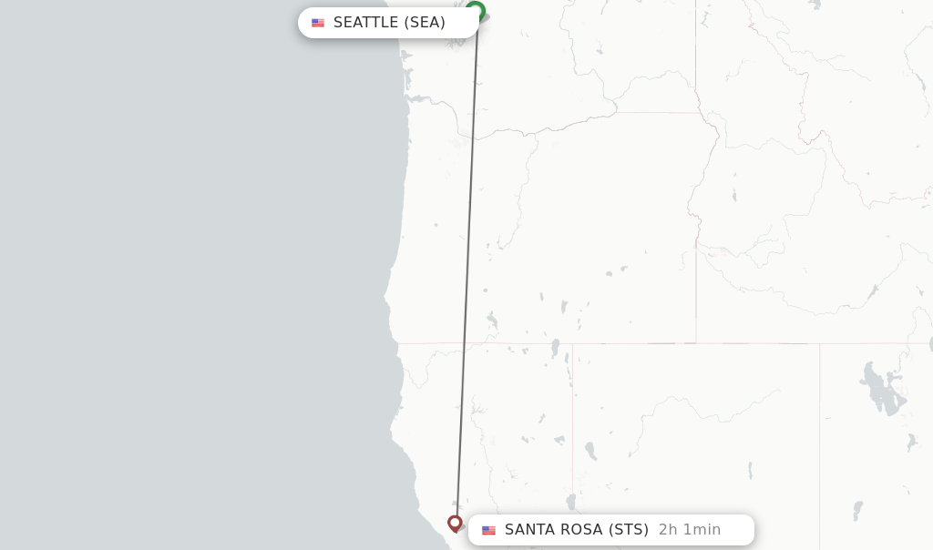 Direct (non-stop) flights from Seattle to Santa Rosa - schedules ...