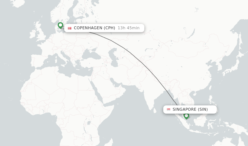 Direct (non-stop) flights from Singapore to Copenhagen - schedules ...
