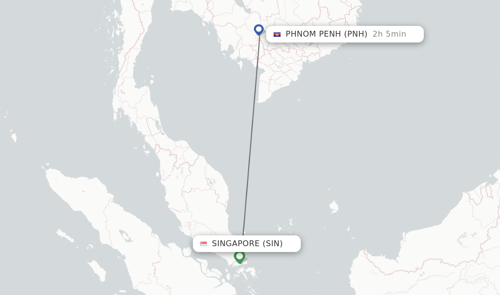 Direct (non-stop) flights from Singapore to Phnom Penh - schedules ...