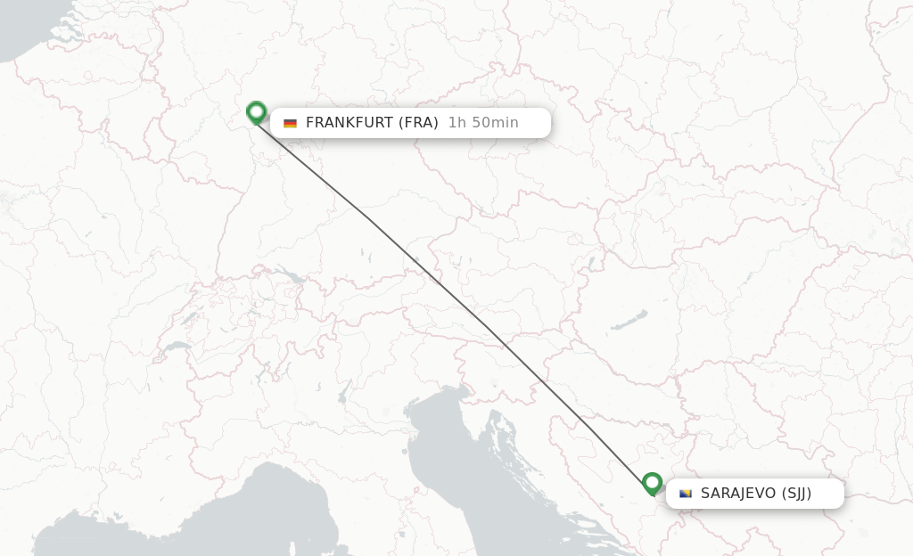 Direct (non-stop) flights from Sarajevo to Frankfurt - schedules ...