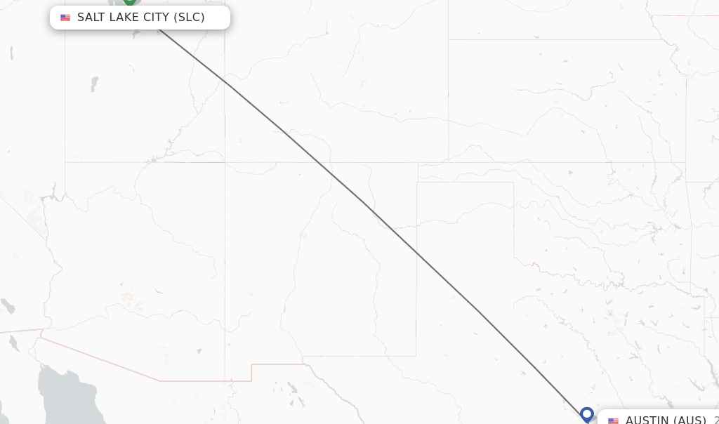 Direct (non-stop) flights from Salt Lake City to Austin - schedules ...