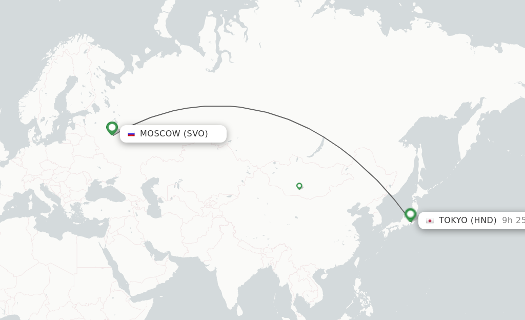 Direct (non-stop) flights from Moscow to Tokyo - schedules ...