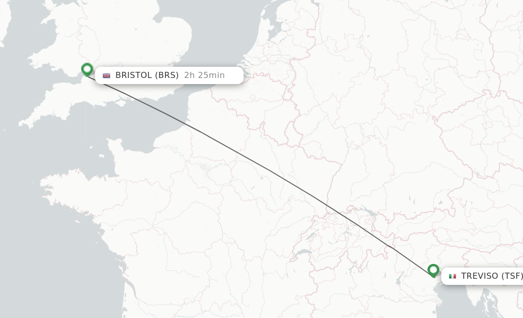 Direct (non-stop) flights from Venice to Bristol - schedules ...