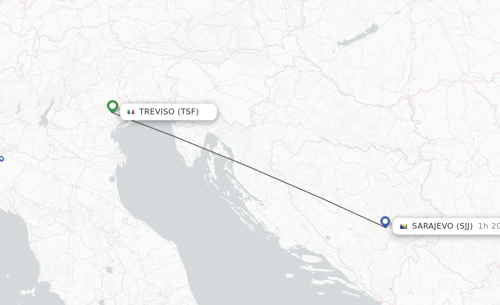 Direct (non-stop) flights from Venice to Sarajevo - schedules ...
