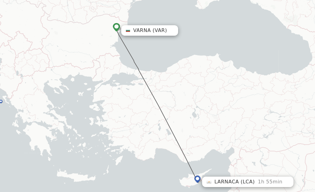 Direct (non-stop) flights from Varna to Larnaca - schedules ...