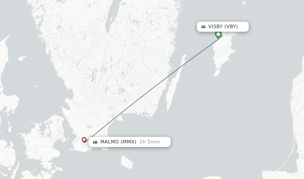 Direct (non-stop) flights from Visby to Malmo - schedules - FlightsFrom.com