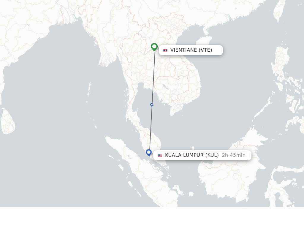 Direct (non-stop) flights from Vientiane to Kuala Lumpur - schedules ...