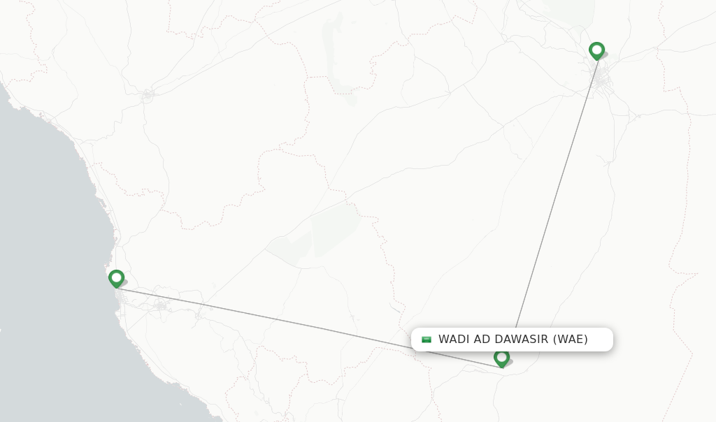 Saudia flights from Wadi Ad Dawasir, WAE - FlightsFrom.com