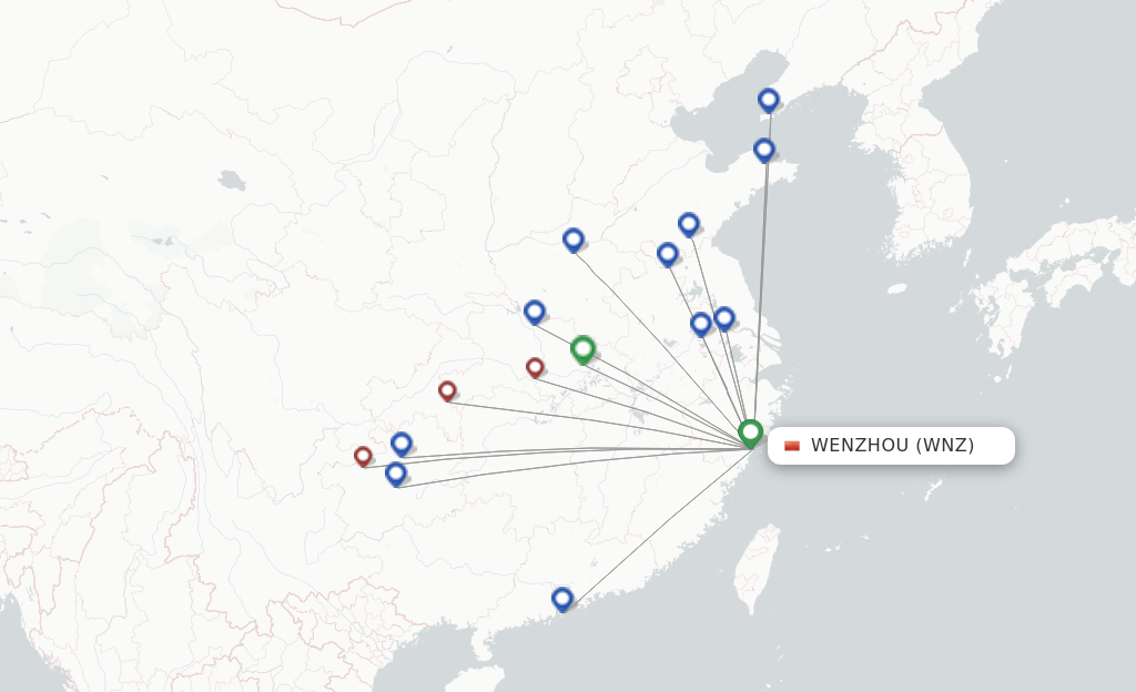 Loong Air flights from Wenzhou, WNZ - FlightsFrom.com