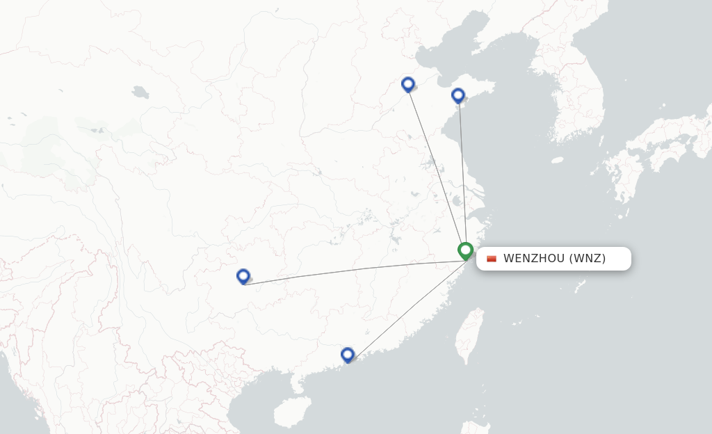 Shandong Airlines flights from Wenzhou, WNZ - FlightsFrom.com