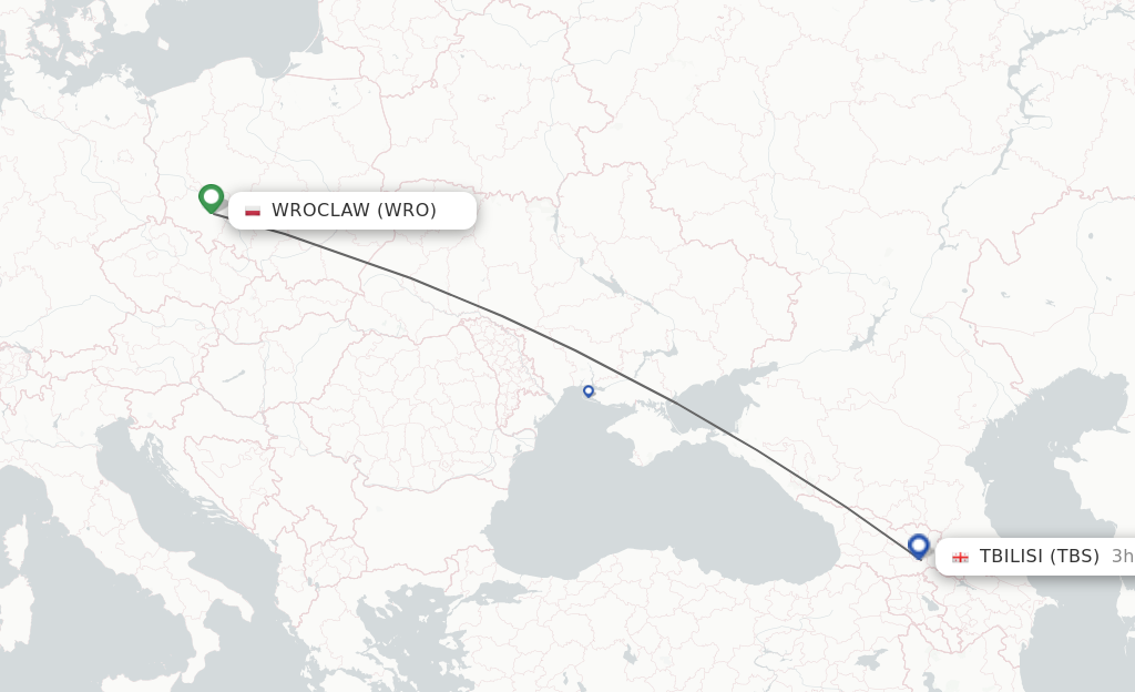 Direct (non-stop) flights from Wroclaw to Tbilisi - schedules ...