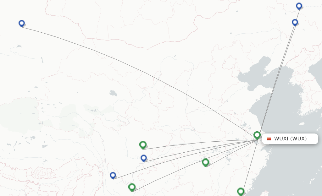 Air Travel flights from Wuxi, WUX - FlightsFrom.com