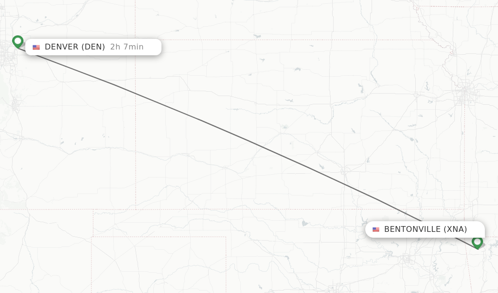 Direct (non-stop) flights from Bentonville to Denver - schedules ...