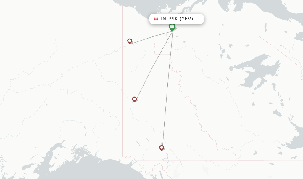 Air North flights from Inuvik, YEV - FlightsFrom.com